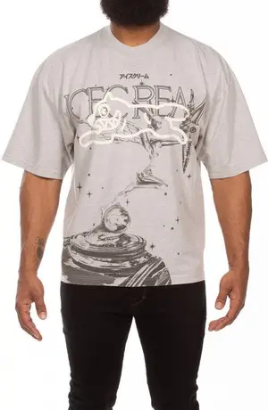 ICECREAM Fudge Graphic T-shirt - Heather Grey