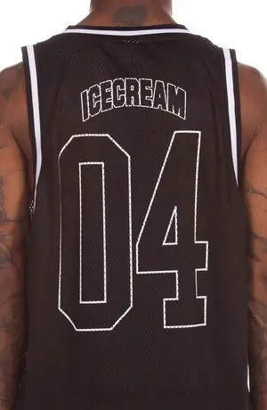 ICECREAM Drumstick" Mesh Tank - Black