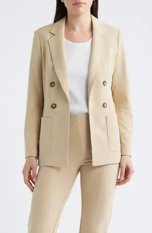 Anne Klein Double Breasted Blazer - Safari