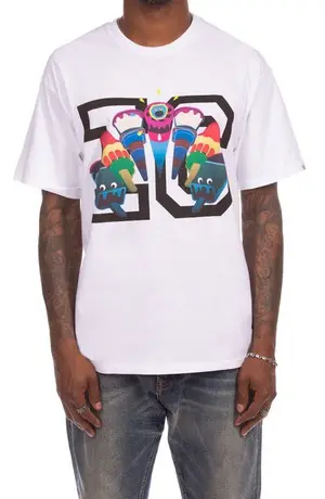 ICECREAM Friends Cotton Graphic T-shirt - White