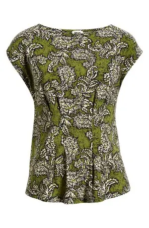 Anne Klein Print Cap Sleeve Top