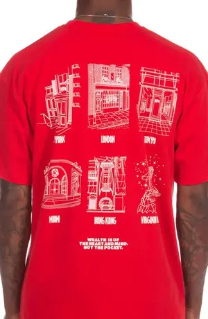 BILLIONAIRE BOYS CLUB Stores Graphic T-shirt - Red