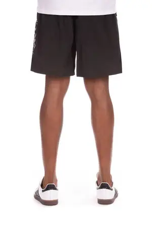 BILLIONAIRE BOYS CLUB Nylon Drawstring Shorts With Helmet Graphic - Black