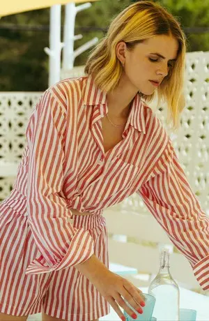VIENS AVEC MOI The Summer Cotton Boyfriend Shirt