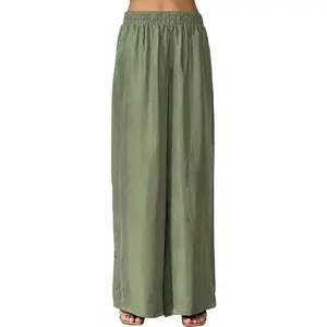 VIENS AVEC MOI The Riviera Cupro Wide Leg Pants