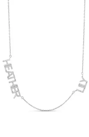SHYMI Pavé Multi Nameplate Necklace - Silver