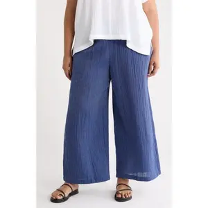Eileen Fisher Ankle Wide Leg Pants - Deep Dive