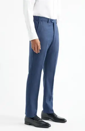 Emporio Armani Textured Virgin Wool Trousers