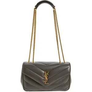 Saint Laurent Small Loulou Quilted Shoulder Bag - Urban Grey