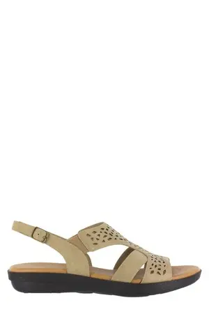 EASY WORKS BY EASY STREET Bolt Perforated Strappy Sandal