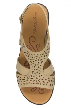 EASY WORKS BY EASY STREET Bolt Perforated Strappy Sandal