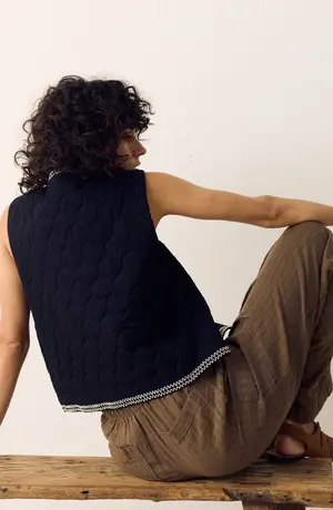 PER UNA BY M&S Embroidered Cotton Vest