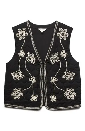 PER UNA BY M&S Embroidered Cotton Vest
