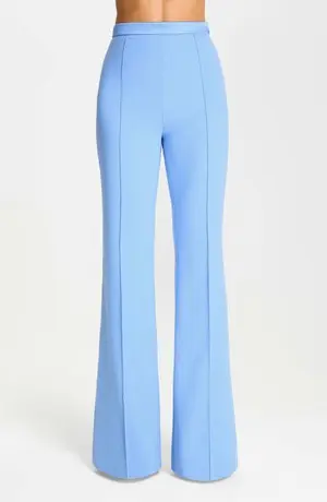 NADINE MERABI Pintuck Flare Pants - Blue