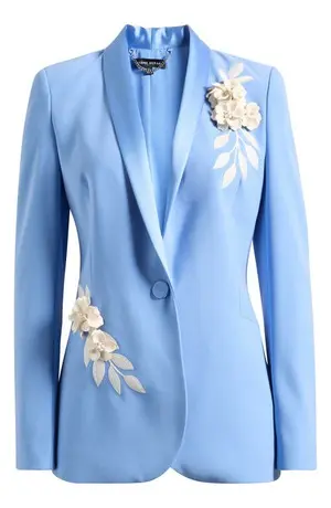NADINE MERABI Allegra Floral Appliqué Blazer