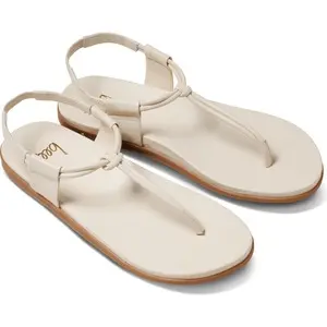 Beek Mango Leather Sandal With Thong Strap - Vanilla
