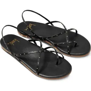 Beek Palila Studded Leather Slingback Sandal - Black