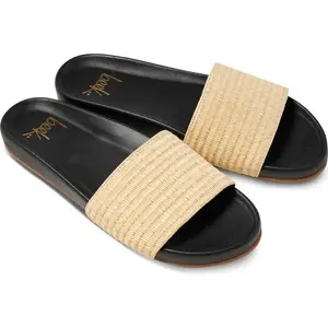 Beek Gallito Raffia Slide Sandal - Black