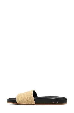 Beek Gallito Raffia Slide Sandal - Black