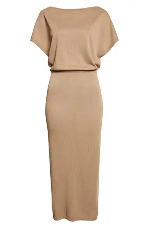 Lela Rose Slinky Blouson Sweater Dress