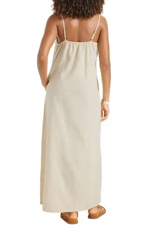 Vitamin A® Rhea Organic Cotton & Linen Blend Cover-up Maxi Sundress