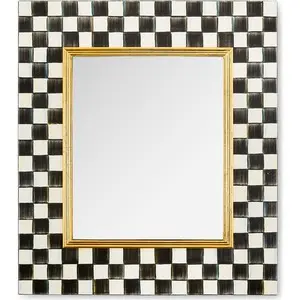 MACKENZIE-CHILDS Courtly Check Enamel Wall Mirror - Black
