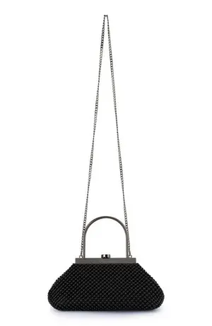 OLGA BERG Mimi Ball Mesh Frame Bag