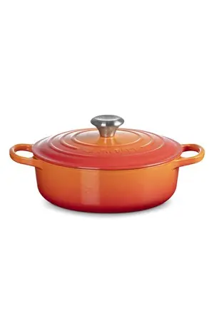 LE CREUSET Signature 3.5-quart Round Enamel Cast Iron Dutch Oven - Flame
