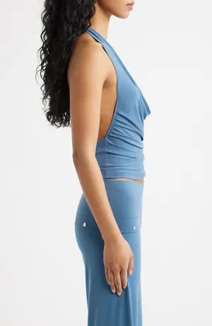 BELLA VENICE Elsa Knit Cowl Halter Top