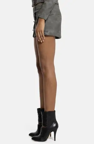 JADED LONDON Buckled Faux Leather Mini Skirt