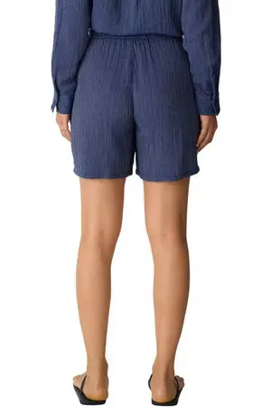 Eileen Fisher Organic Cotton Gauze Drawstring Shorts