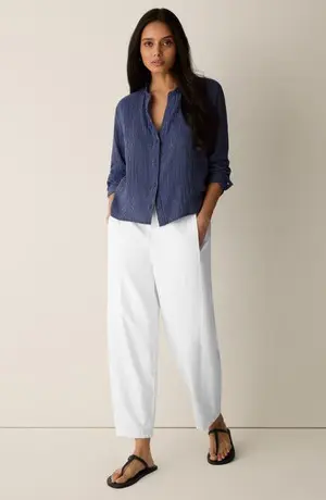 Eileen Fisher Organic Cotton Striped Shirt