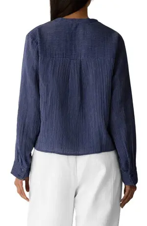 Eileen Fisher Organic Cotton Striped Shirt