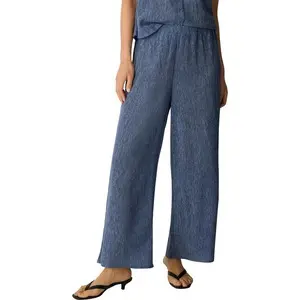 Eileen Fisher Wide Leg Ankle Pants - Cornflower