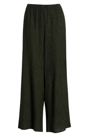 Eileen Fisher Wide Leg Ankle Pants - Seaweed