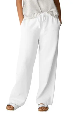 Eileen Fisher Organic Cotton & Organic Linen Straight Leg Pants