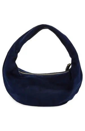 Khaite Mini Olivia Suede Hobo Bag - Midnight Navy