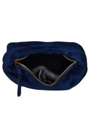 Khaite Mini Olivia Suede Hobo Bag - Midnight Navy