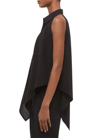 Helmut Lang Sleeveless Cotton Shirt - Black