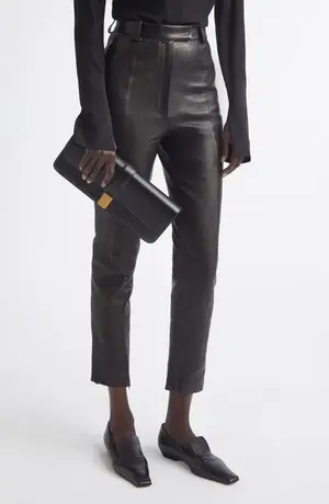 Khaite Blake Leather Clutch - Black