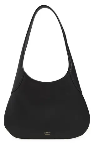 Khaite Small Joan Leather Hobo Bag - Black
