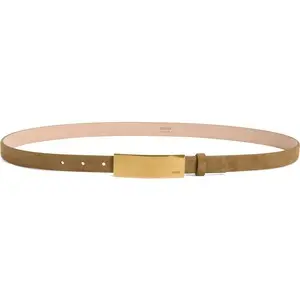 Khaite Berlin Leather Belt - Mud