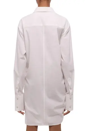 Helmut Lang Knotted Detail Cotton Shirtdress