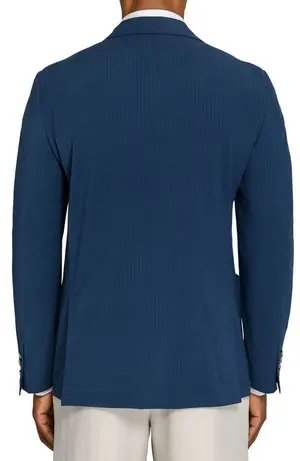 BROOKLYN BRIGADE Sterling Seersucker Blazer - Navy