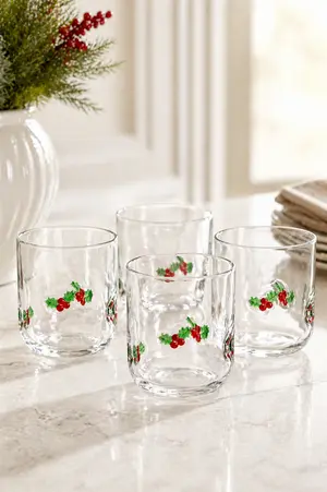 JEANNE FITZ Holly Leaf Icon Glass