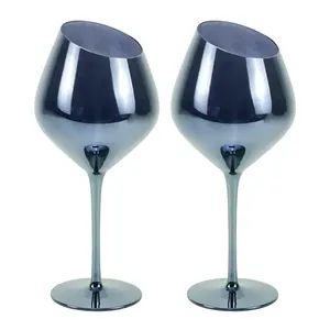 JEANNE FITZ Slant Collection Red Wine Glasses, Set Of 2