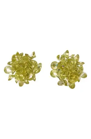 ROXANNE ASSOULIN Roxanne Assoulin Cubic Cluster Earrings Olive