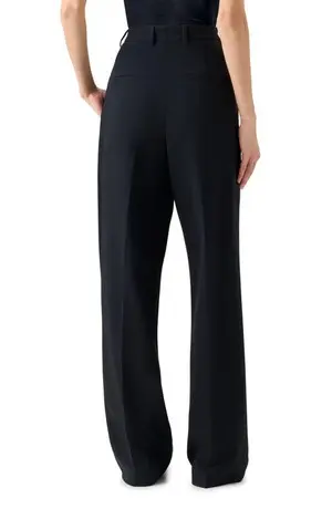 Akris Forest Wool Blend Straight Leg Pants
