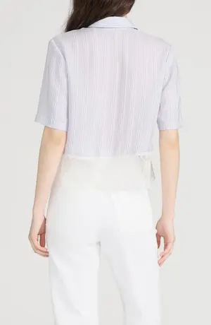 FRAME The Stripe Silk Shirt