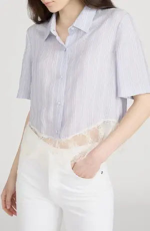FRAME The Stripe Silk Shirt